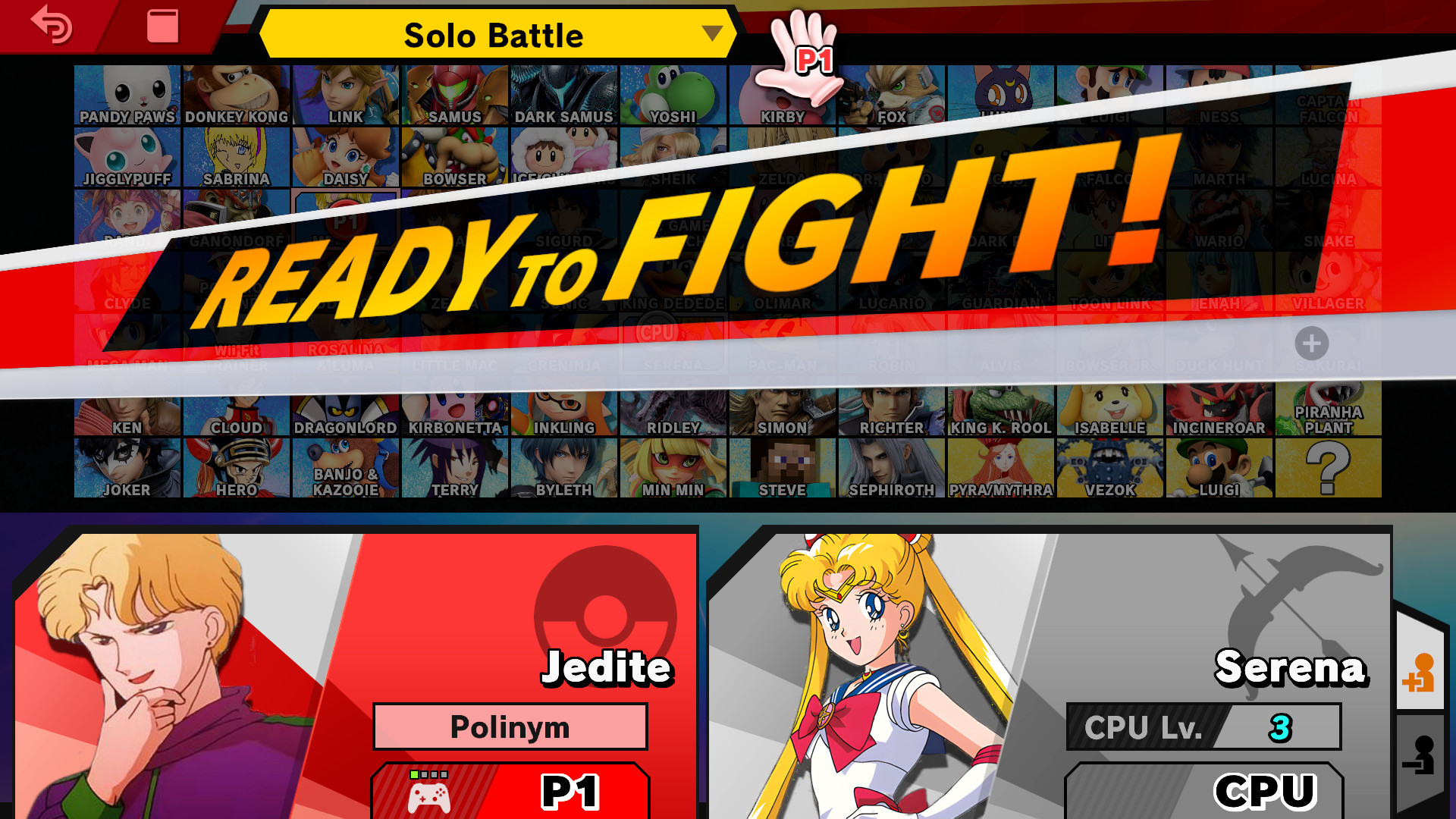 Jedite (Sailor Moon) over Mewtwo Mod for Super Smash Bros. Ultimate ...
