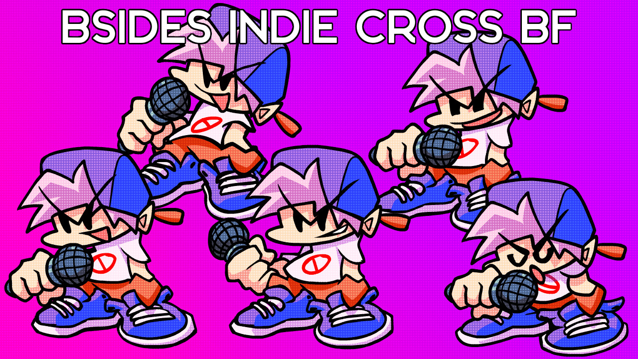 Indie Cross BF Bsides Skin Mod for Friday Night Funkin' | FNF Mods
