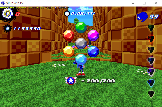 The Real 100% X Sonic Save File Mod for Sonic Robo Blast 2 | SRB2 Mods