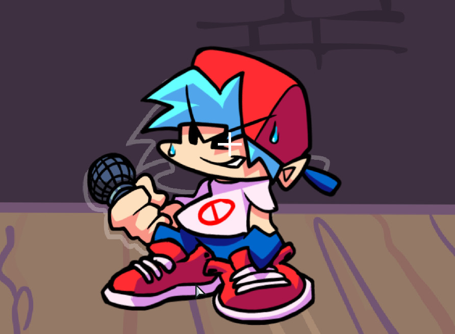 boyfriend scared but looking up Mod for Friday Night Funkin' | FNF Mods