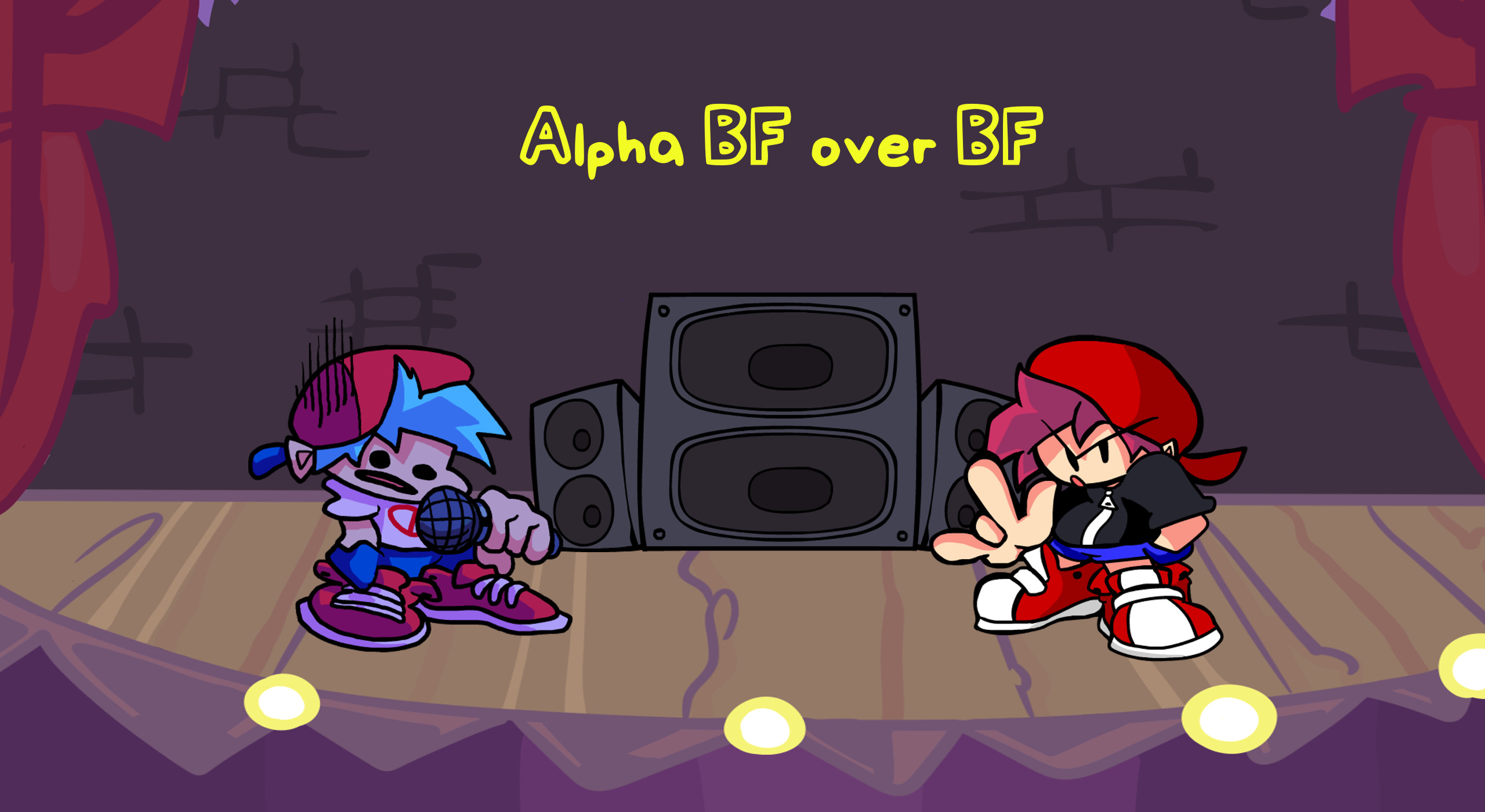 Alpha BF over BF Mod for Friday Night Funkin' | FNF Mods