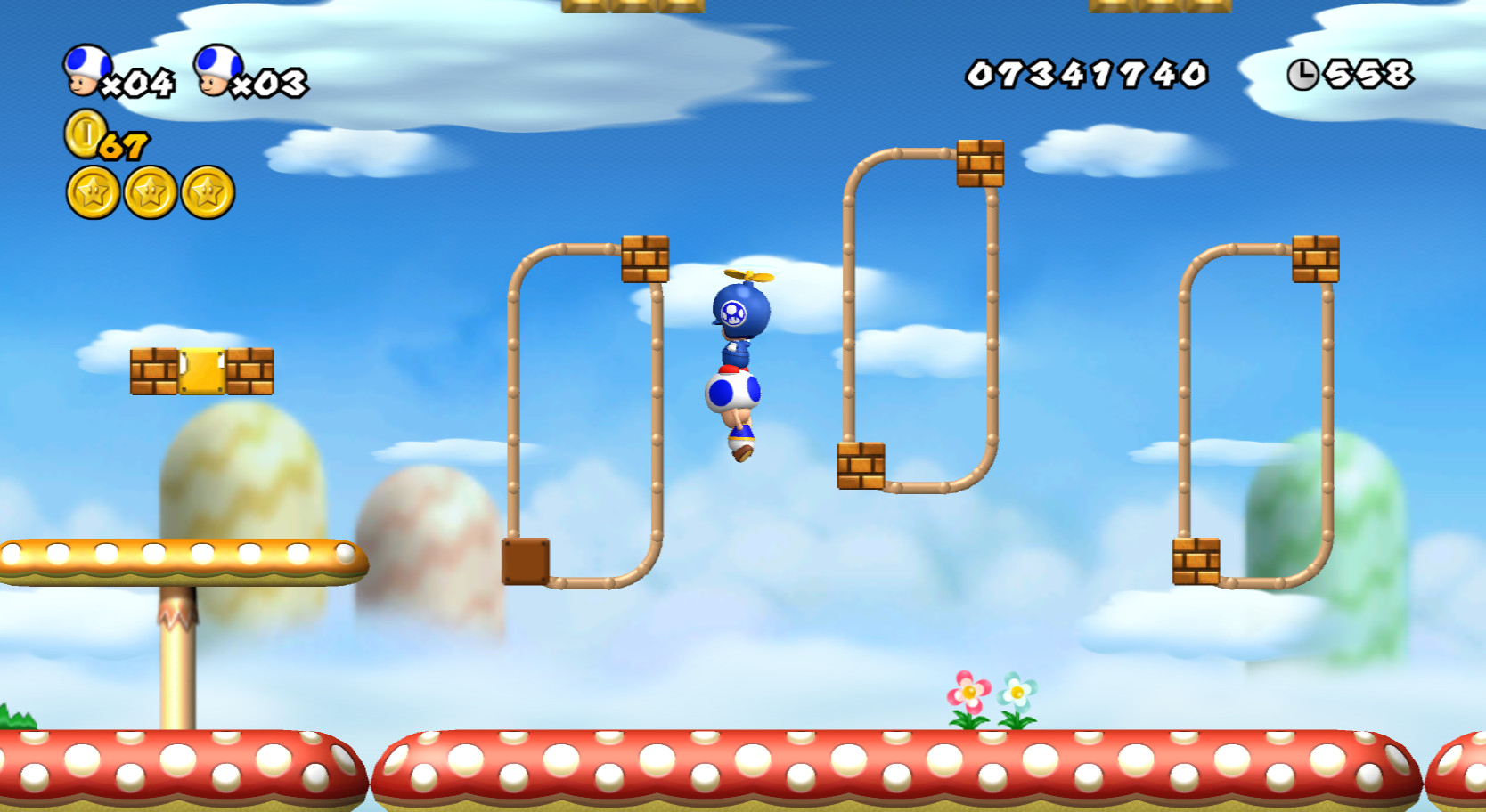 Blue Toad over Yellow Toad Mod for New Super Mario Bros. Wii | NSMBW Mods