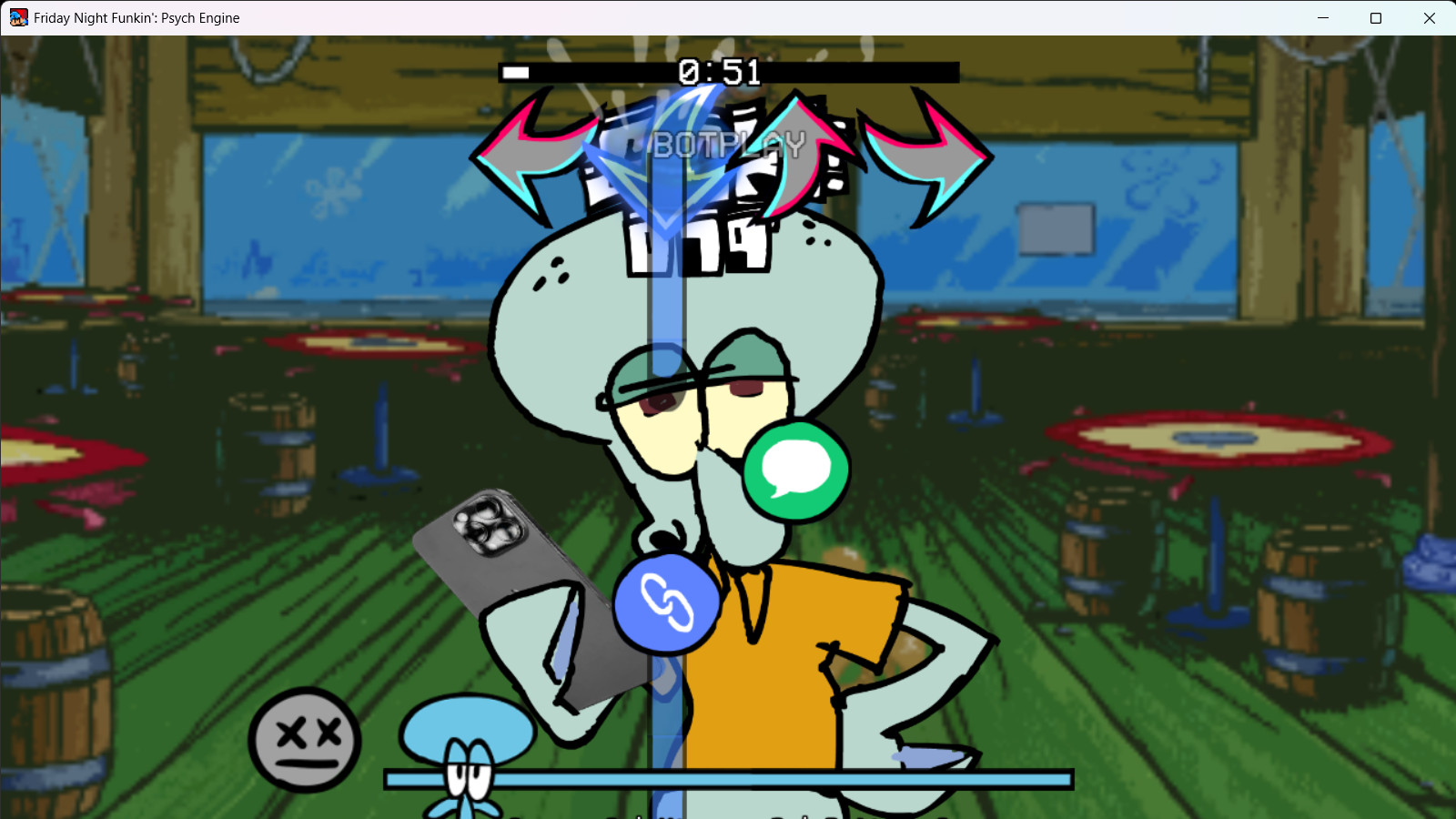 squidward yell but charted Mod for Friday Night Funkin' | FNF Mods