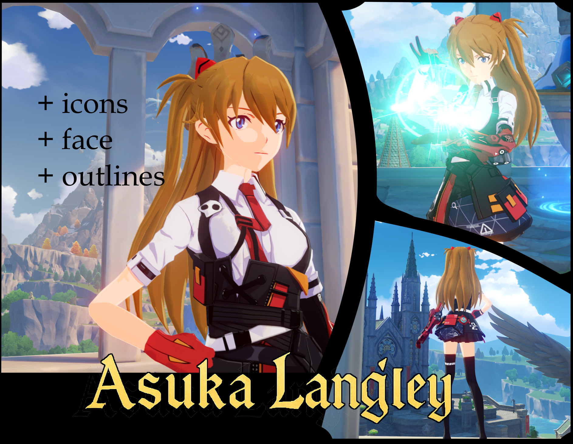 Asuka Shikinami Langley [Faruzan] Mod for Genshin Impact | GI Mods