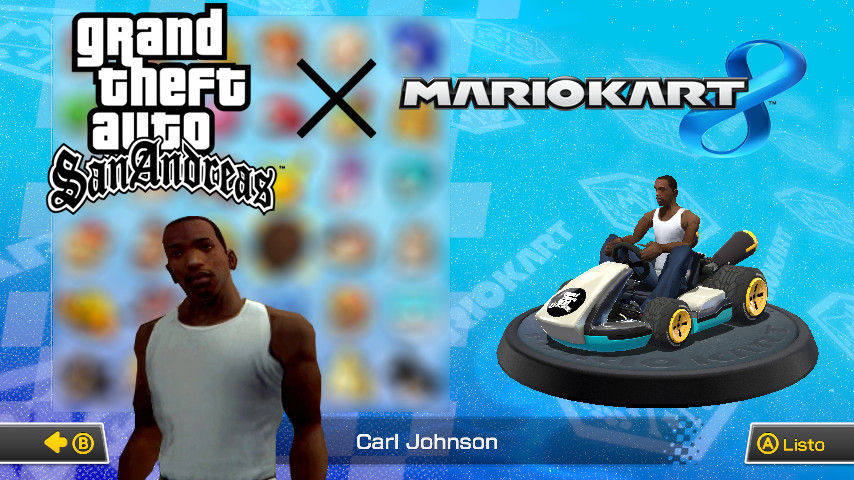 Carl CJ Johnson PORT Mod for Mario Kart 8 | MK8 Mods