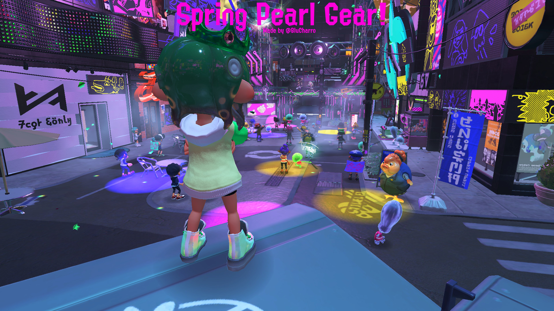 Spring Pearl Gear (Flexlion Support!) Mod for Splatoon 3 | Splatoon 3 Mods