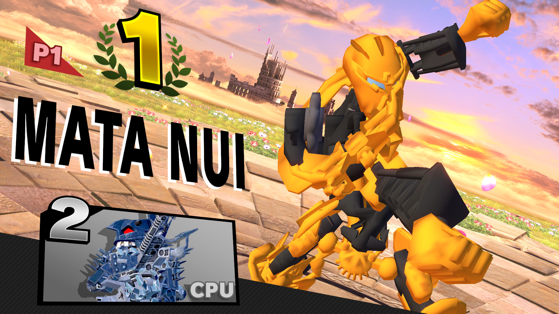 Bionicle Mata Nui over Pit Mod for Super Smash Bros. Ultimate | SSBU Mods