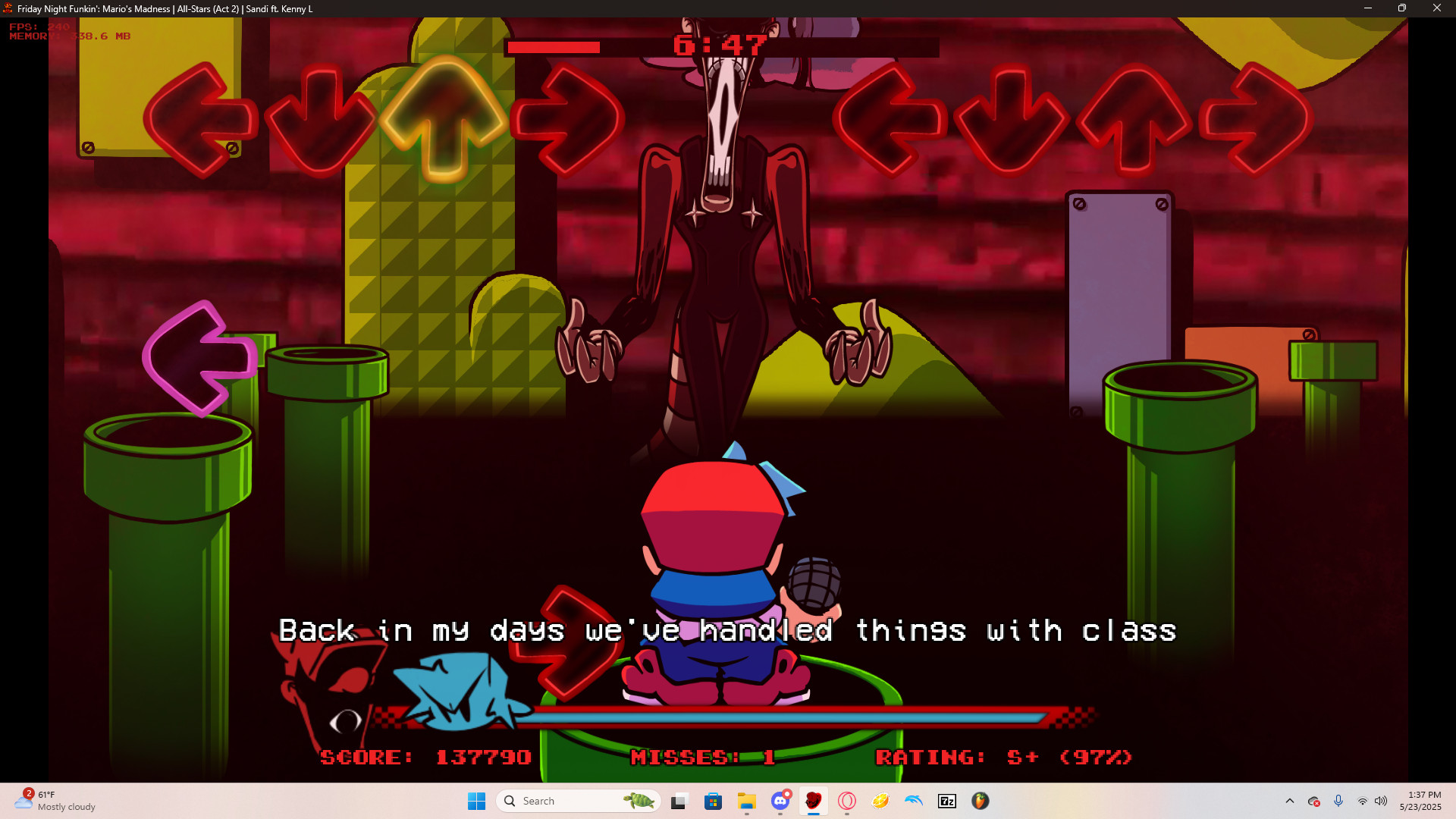 Mario's Madness All Stars w/lyrics Mod for Friday Night Funkin' | FNF Mods