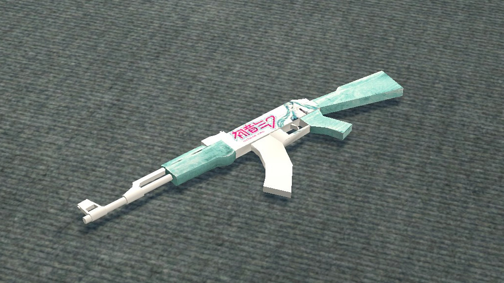 Hatsune Miku AK-47 Mod for Counter-Strike: Source | CS:S Mods