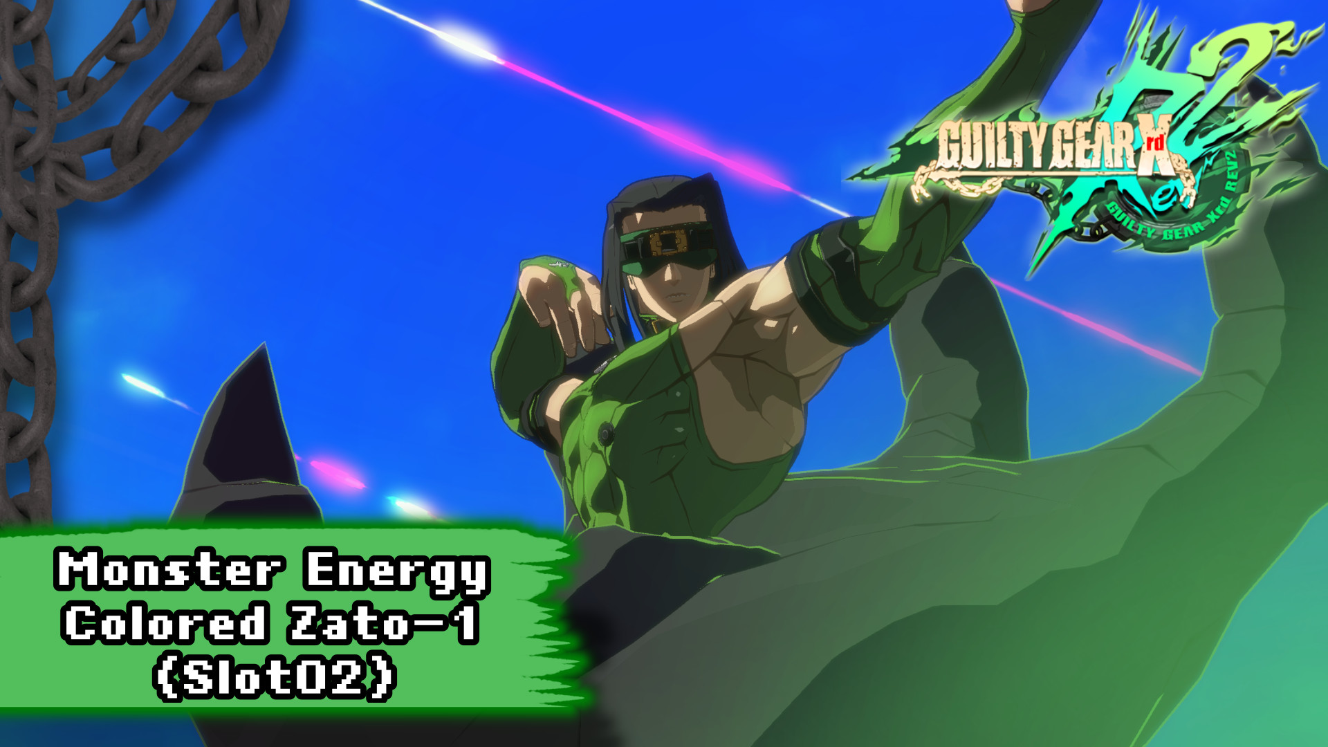 Monster Energy Colored Zato-1 Mod for Guilty Gear Xrd Rev 2 | GGXrd Mods