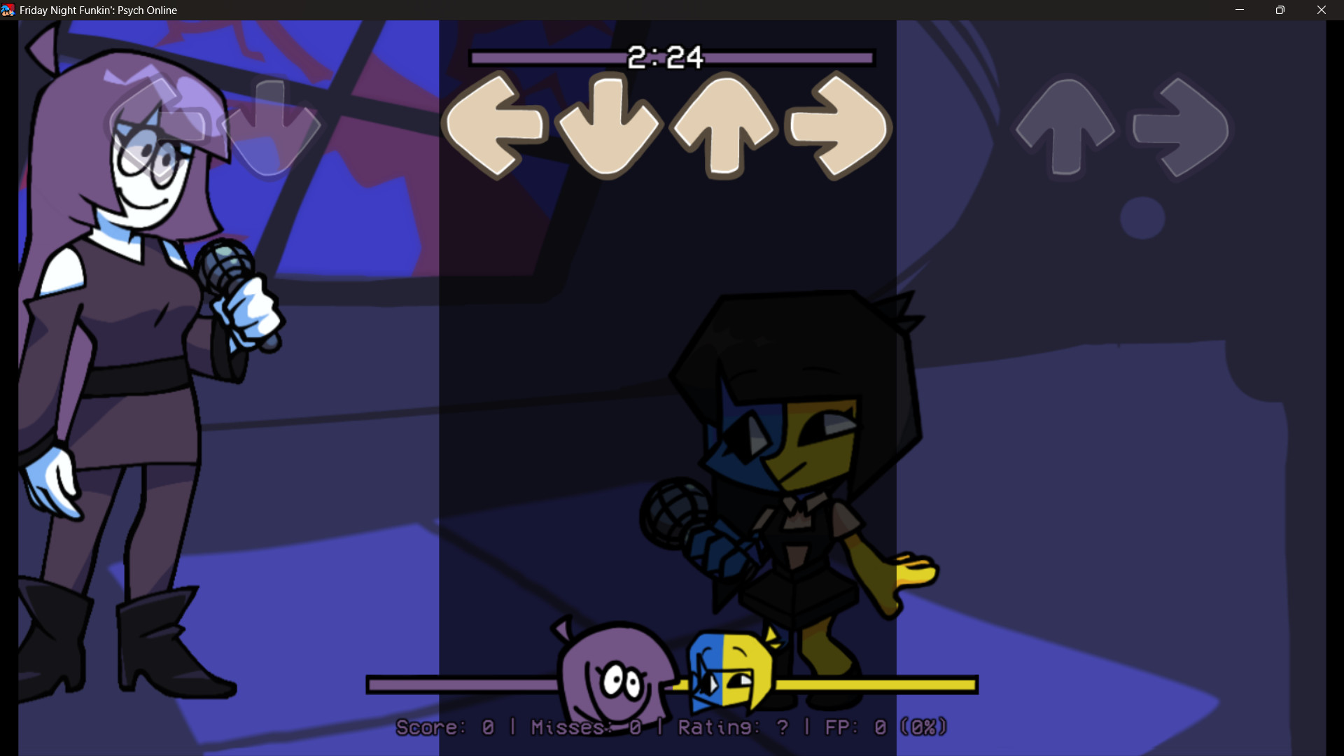 Psych online Lila skin + EEEAAAOOO Mod for Friday Night Funkin' | FNF Mods