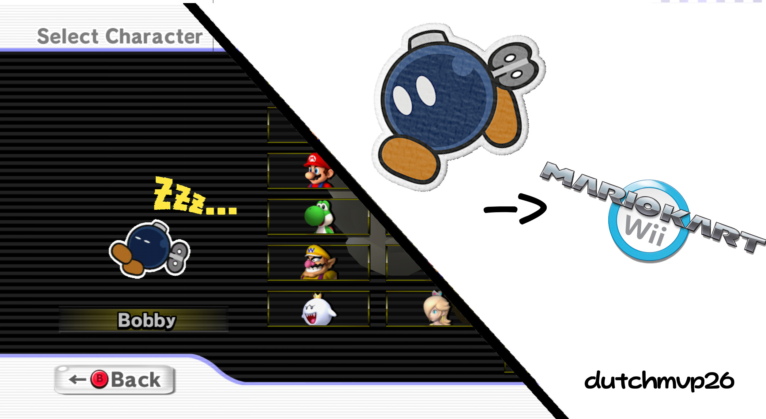 Bobby (Paper Mario: The Origami King) Mod for Mario Kart Wii | MKWii Mods