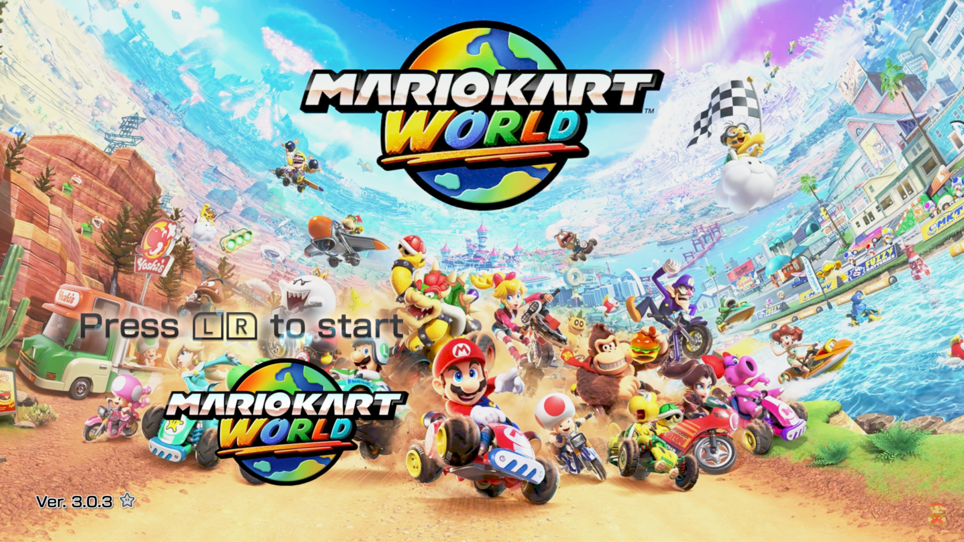Mario Kart World Title Screen Mod for Mario Kart 8 Deluxe | MK8D Mods