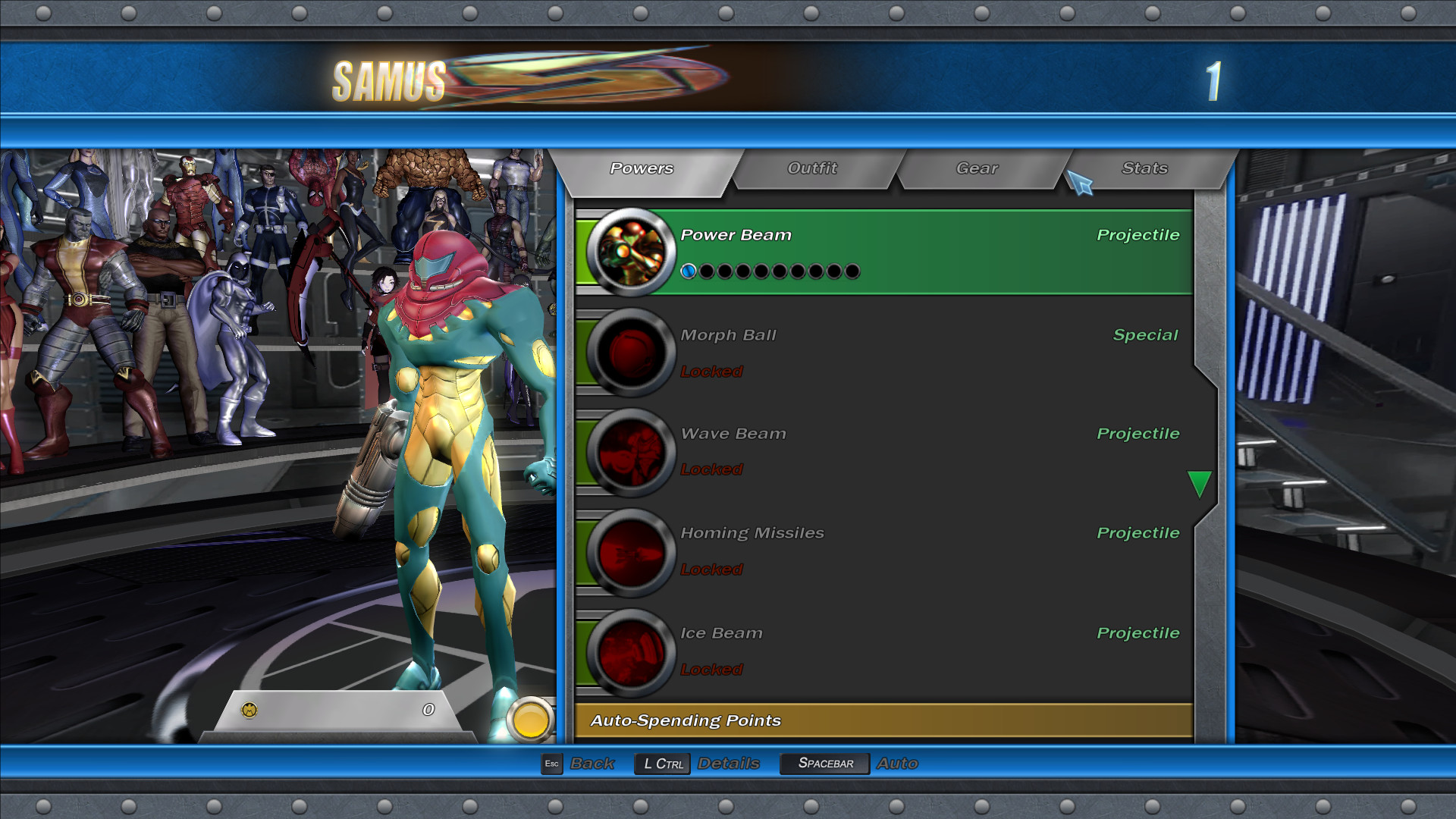 Fusion Suit Samus (Metroid Prime) Mod for Marvel: Ultimate Alliance ...