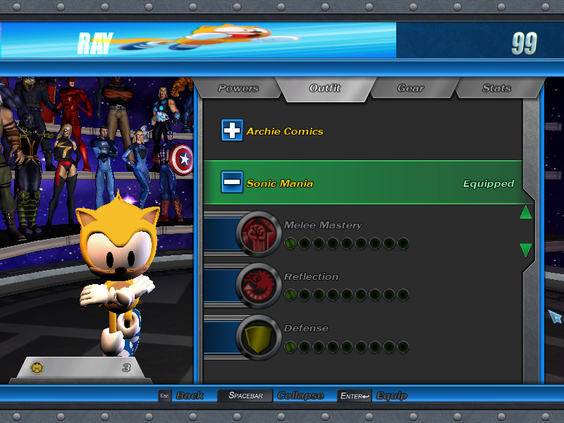 Ray the Flying Squirrel (Sonic) Mod for Marvel: Ultimate Alliance | MUA ...