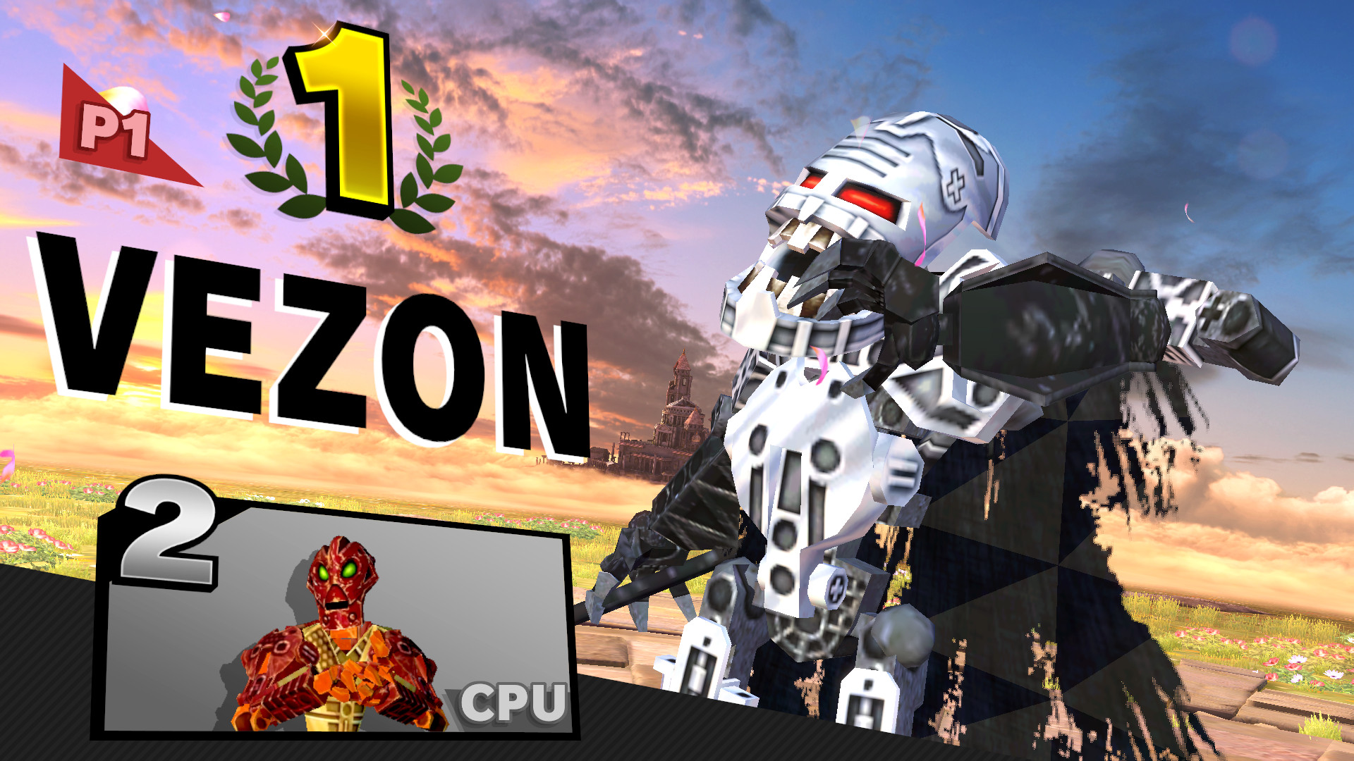 Bionicle Vezon & Fenrakk over Corrin Mod for Super Smash Bros. Ultimate ...
