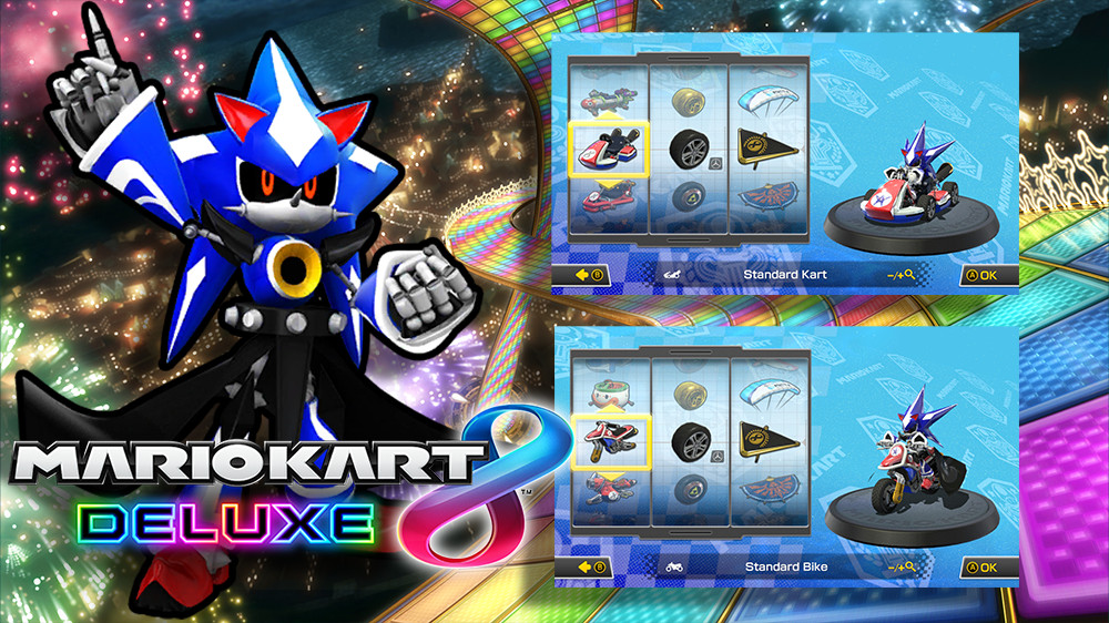 Neo Metal Sonic over Mario Mod for Mario Kart 8 Deluxe | MK8D Mods