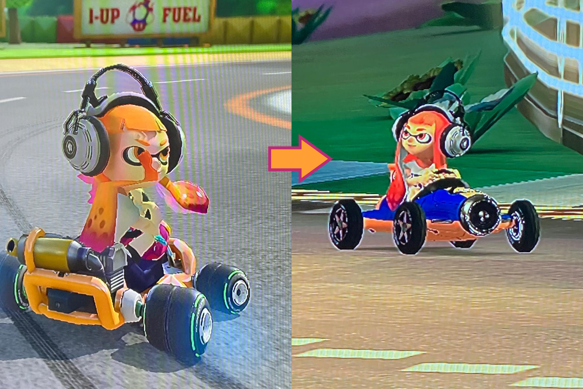 Inkling over Metal Mario Mod for Mario Kart 8 | MK8 Mods