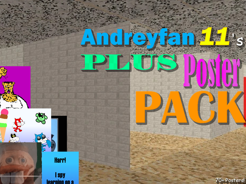 (0.13.x) Andreyfan11's Plus Poster pack Mod for Baldi's Basics | Baldi Mods