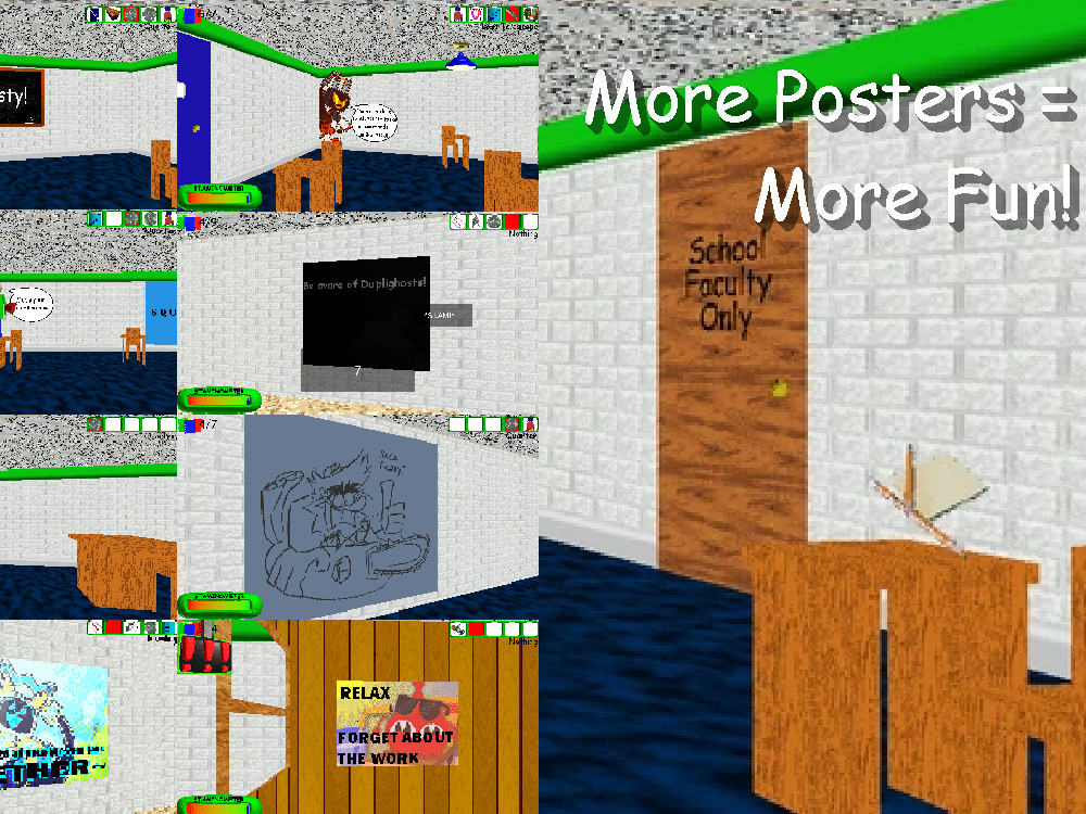 (0.13.x) Andreyfan11's Plus Poster pack Mod for Baldi's Basics | Baldi Mods