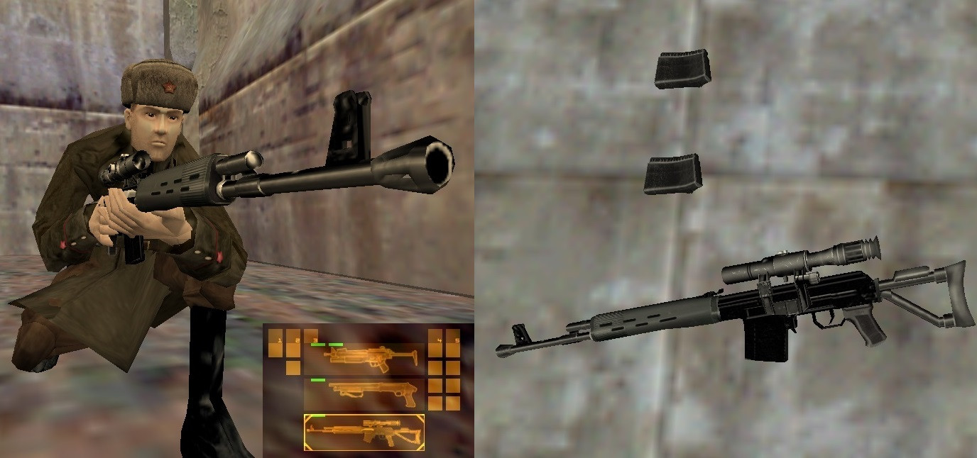 SVD (Dragunov Sniper Rifle) as Crossbow Mod for Half-Life | HL Mods