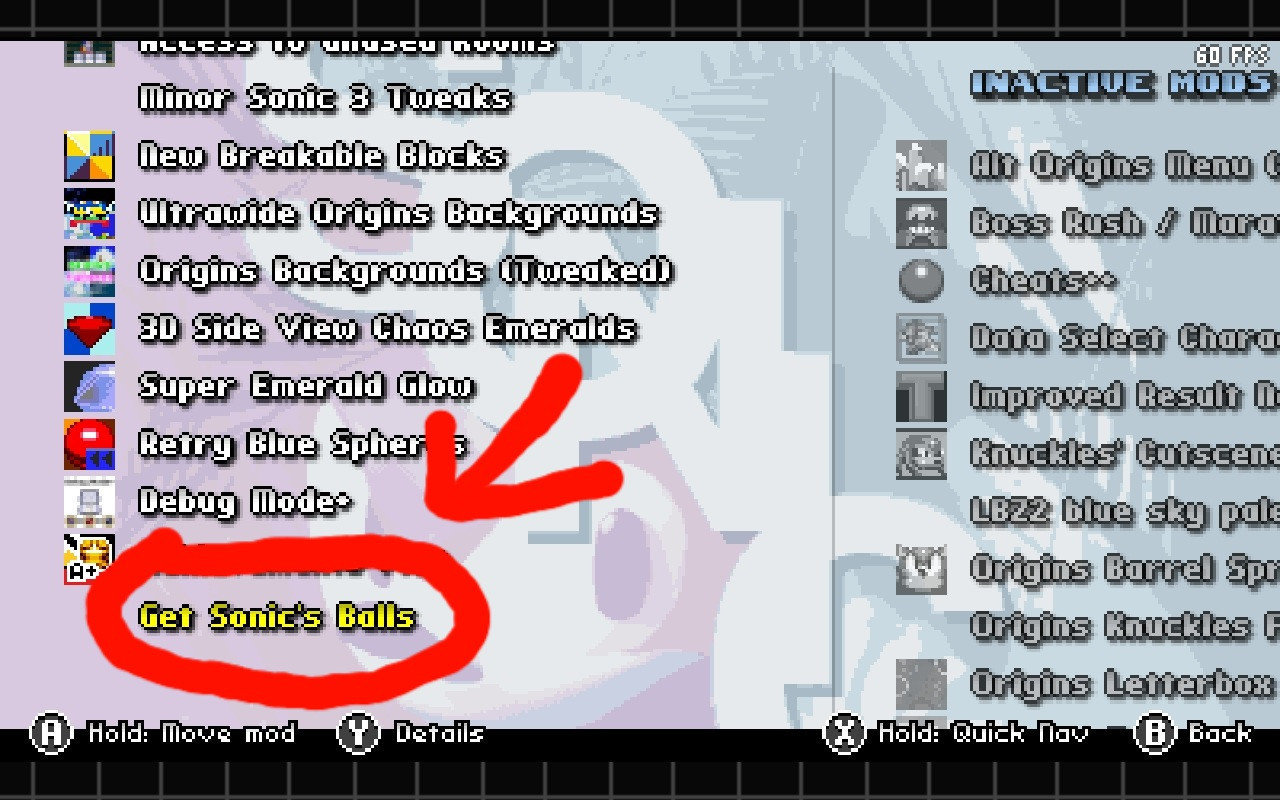 Get Sonic's balls Mod for Sonic 3 A.I.R. | S3AIR Mods