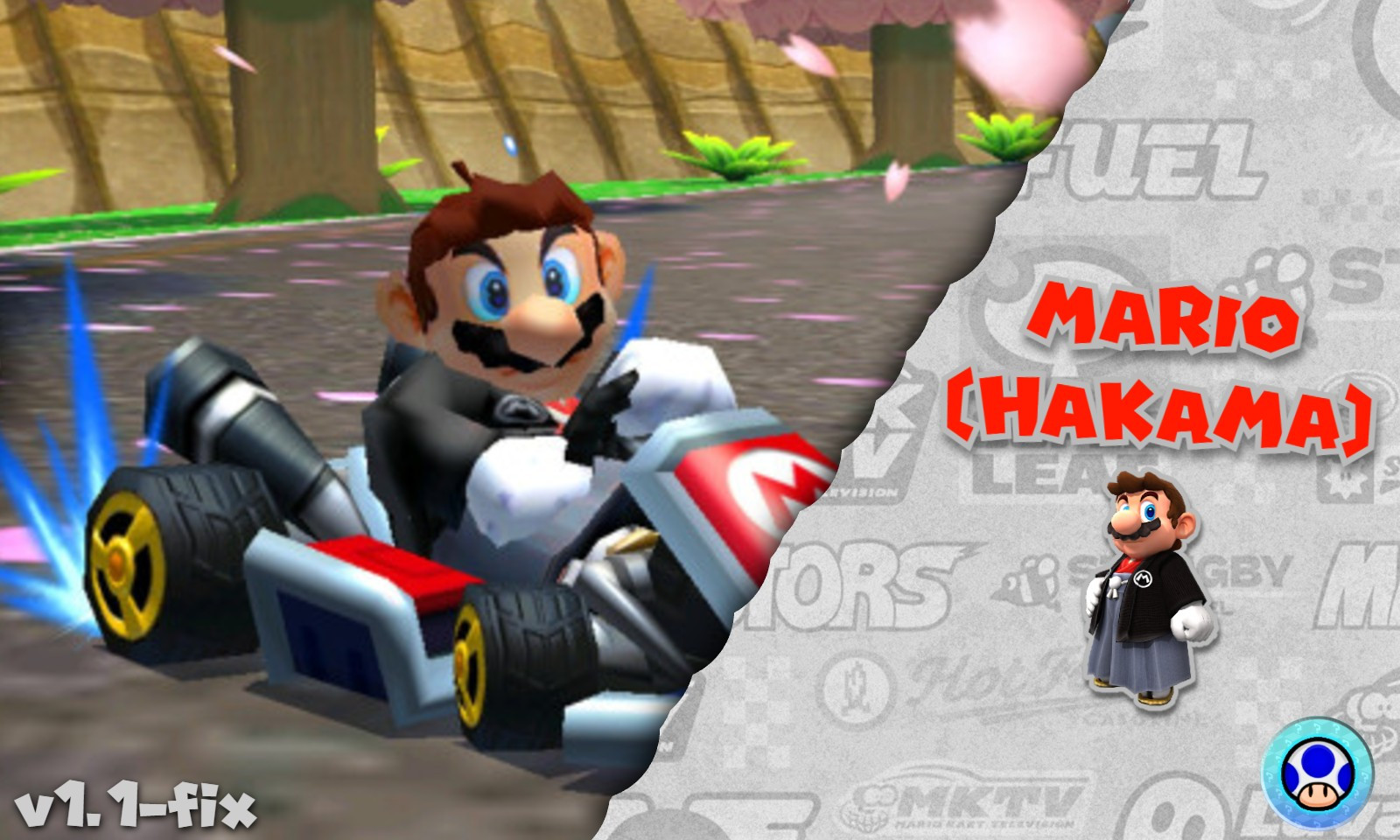 Mario (Hakama) in MK7 Mod for Mario Kart 7 | MK7 Mods