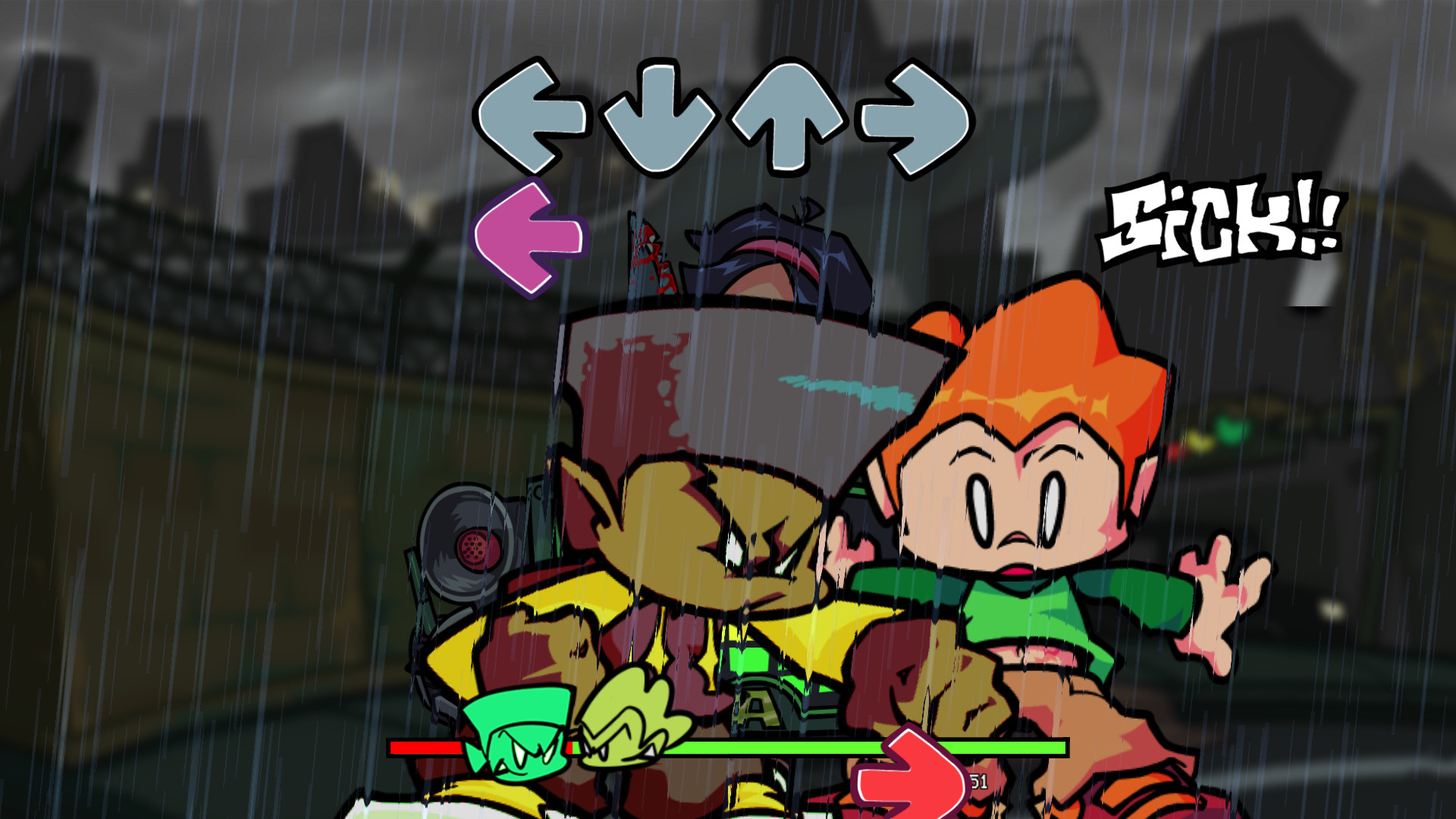 Green Darnell over Darnell Mod for Friday Night Funkin' | FNF Mods