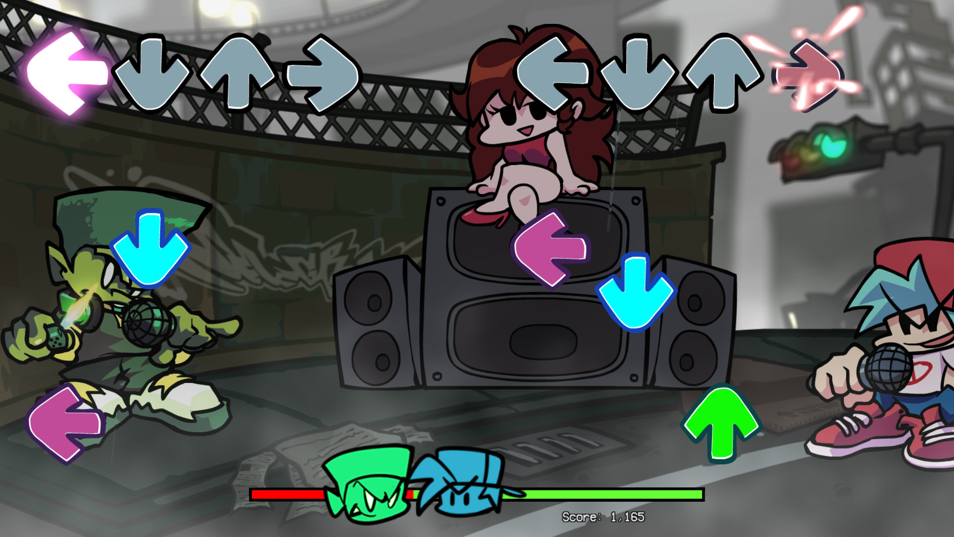 Green Darnell over Darnell Mod for Friday Night Funkin' | FNF Mods