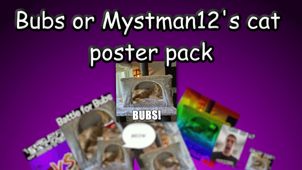Bubs or Mystman12's cat poster pack Mod for Baldi's Basics | Baldi Mods