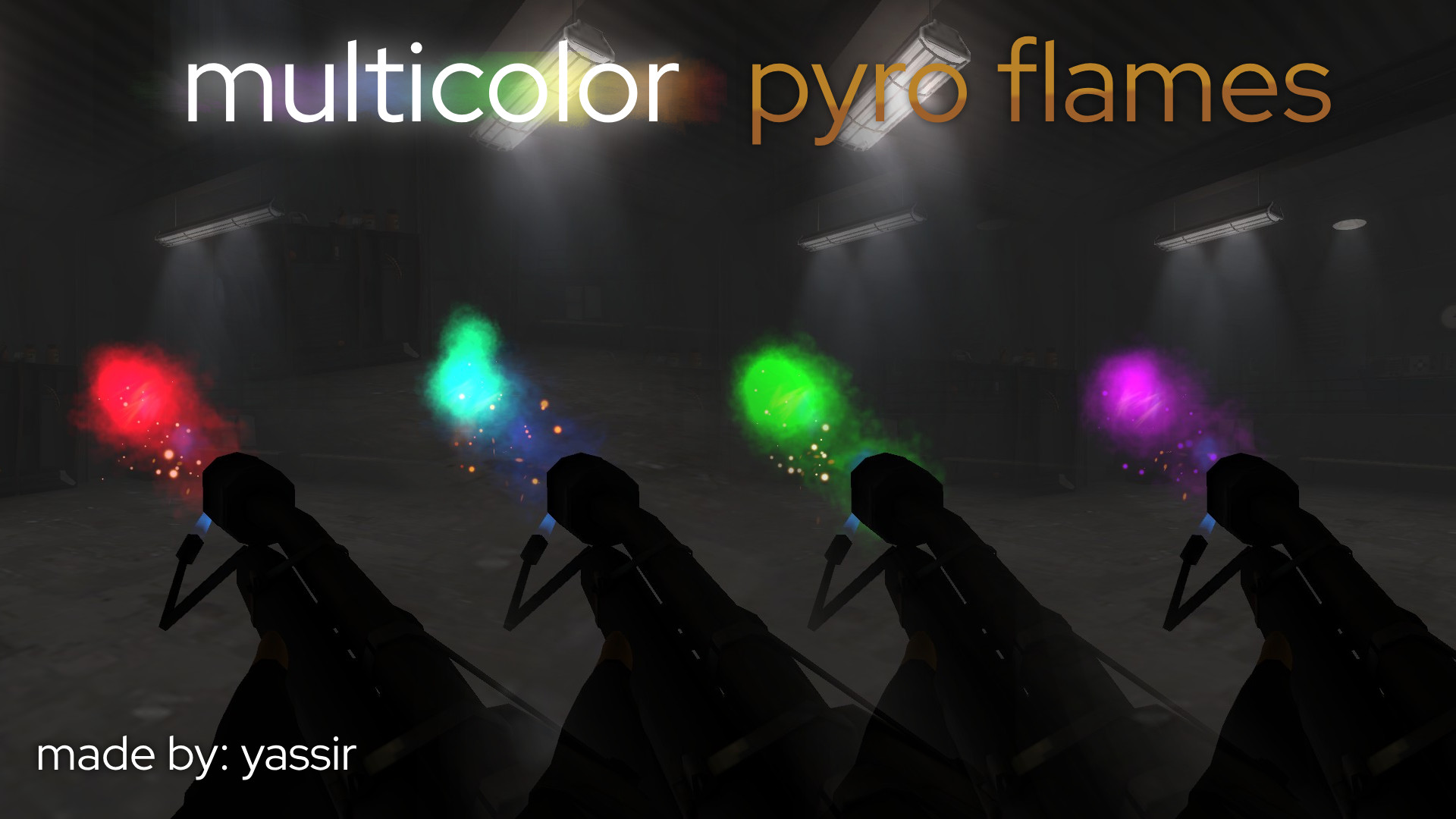 Pyro Flame Recolors Mod for Team Fortress 2 | TF2 Mods