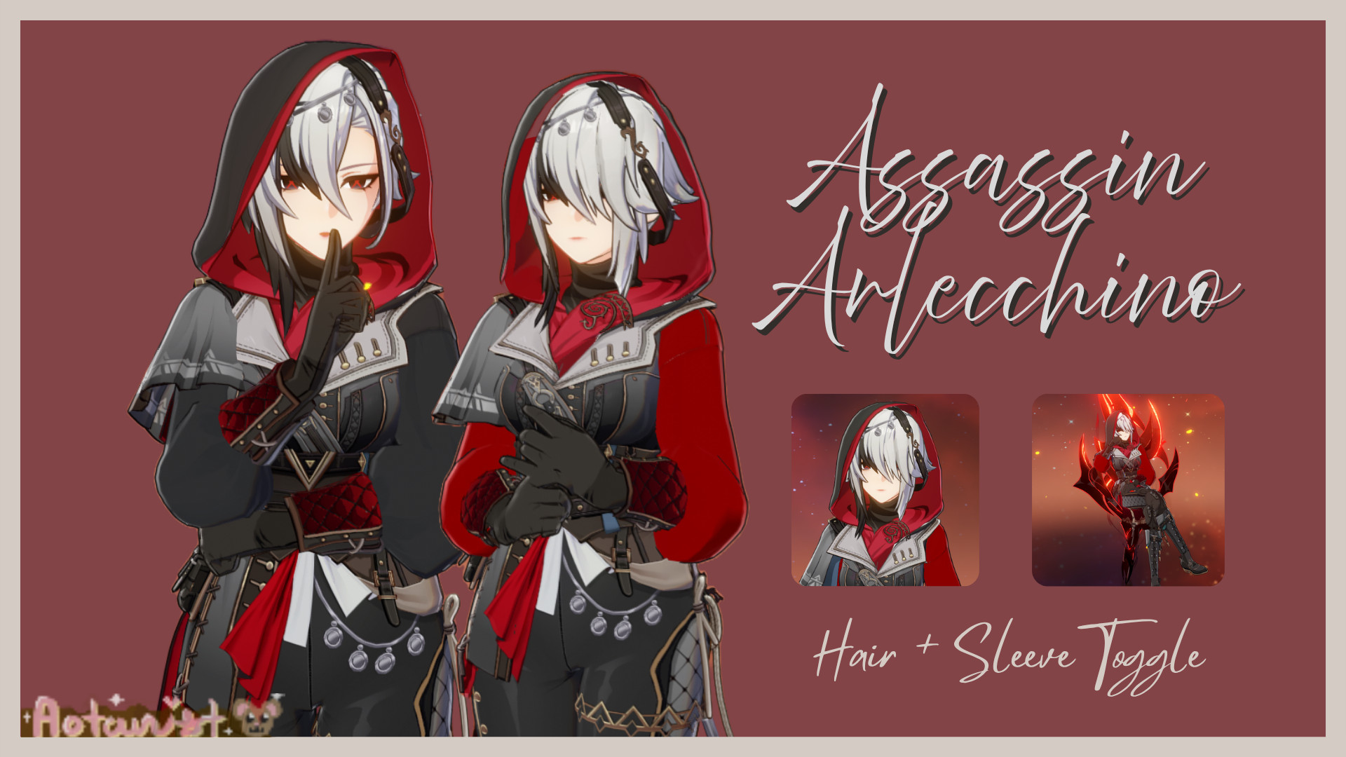 Assassin Arlecchino! Mod for Genshin Impact | GI Mods