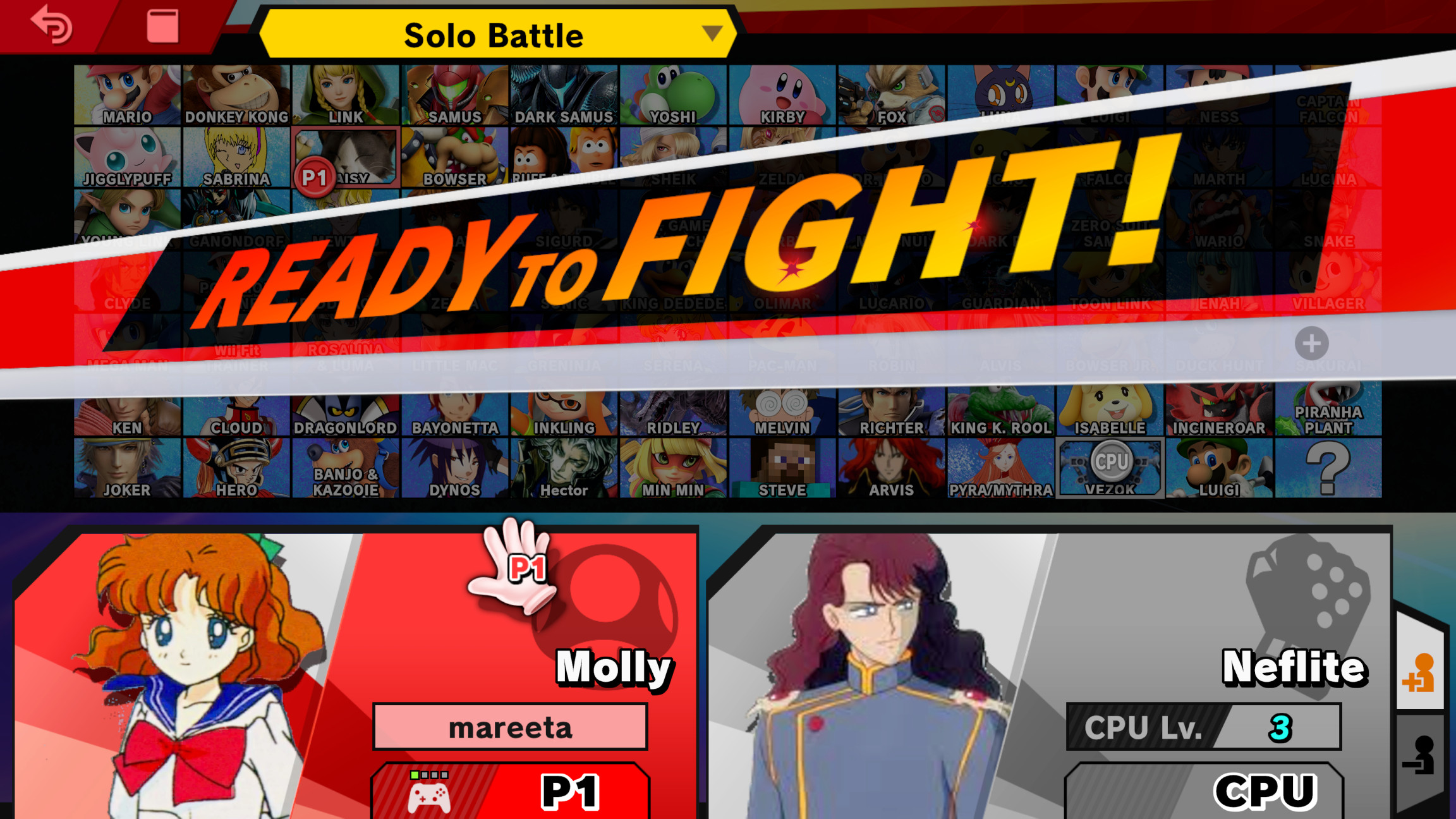 Molly over Daisy (Sailor Moon) Mod for Super Smash Bros. Ultimate ...