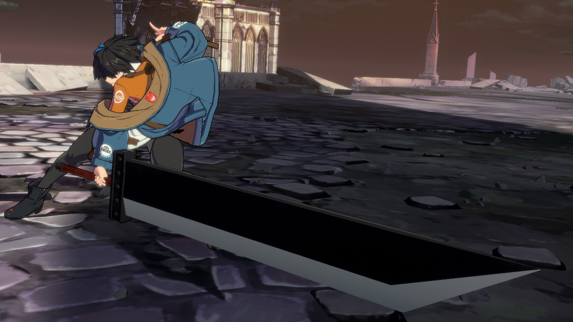 Buster Sword over Unika's Weapon Mod for GUILTY GEAR -STRIVE- | GGST Mods