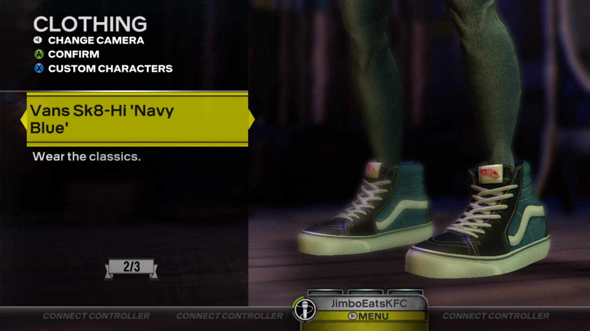 Vans Sk8-Hi 'Navy Blue' (For Xbox 360) Mod for Rock Band 3 | RB3 Mods