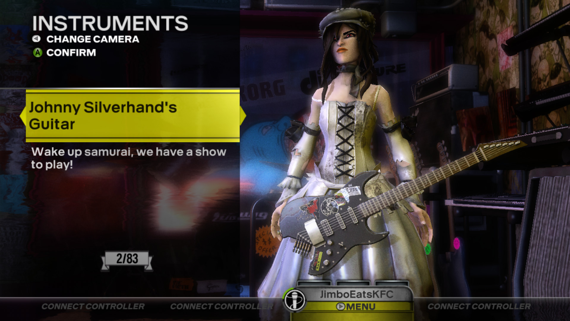 Johnny Silverhand's Guitar (For Xbox 360) Mod for Rock Band 3 | RB3 Mods