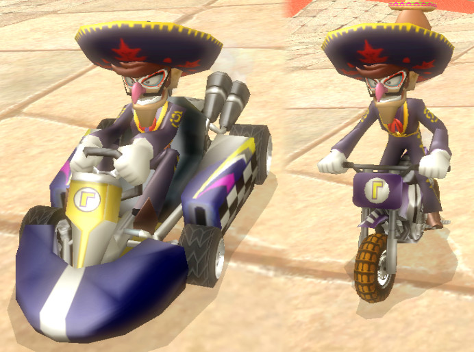 Waluigi (Mariachi) in MKWii Mod for Mario Kart Wii | MKWii Mods