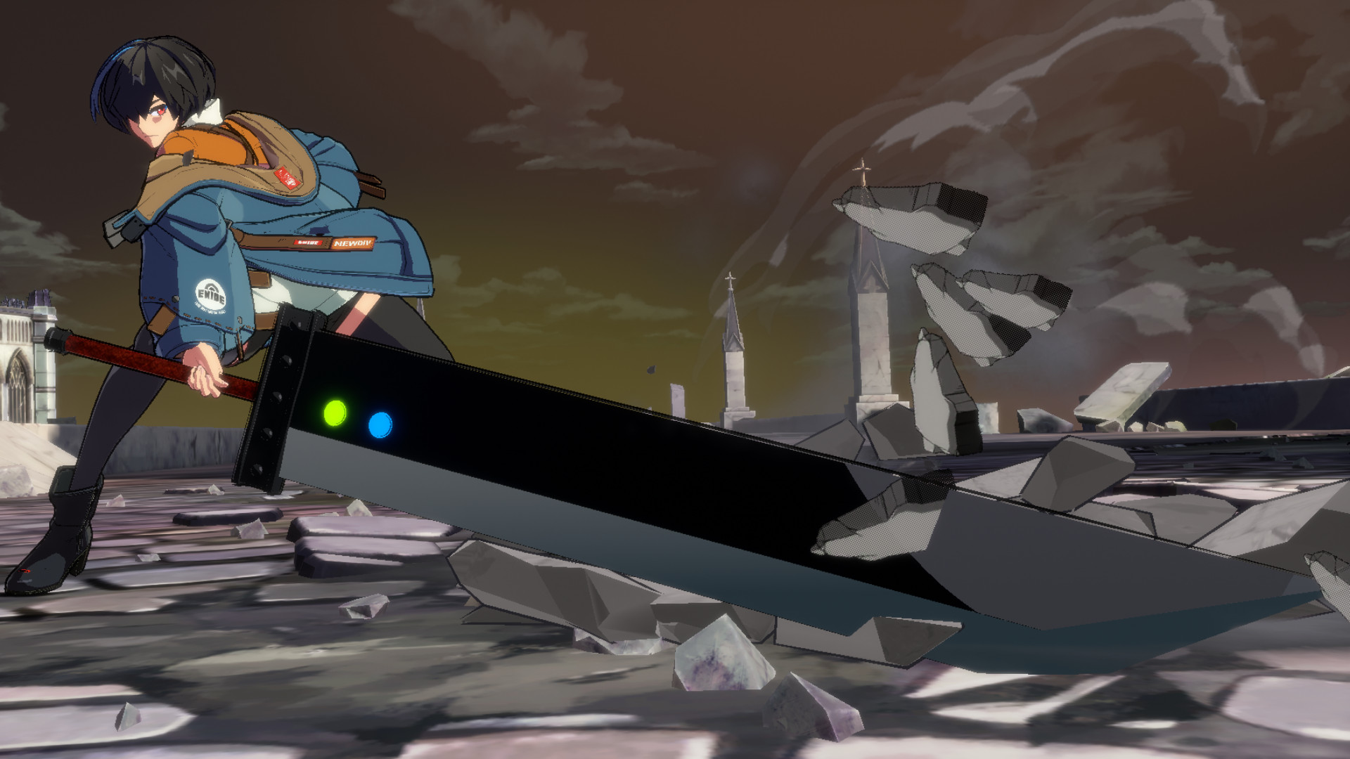 Buster Sword over Unika's Weapon Mod for GUILTY GEAR -STRIVE- | GGST Mods