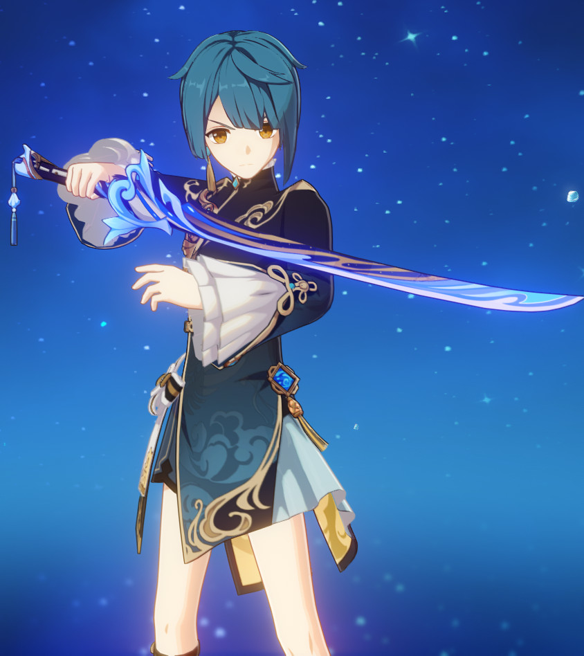 Haran Geppaku Futsu over Calamity of Eshu Mod for Genshin Impact | GI Mods