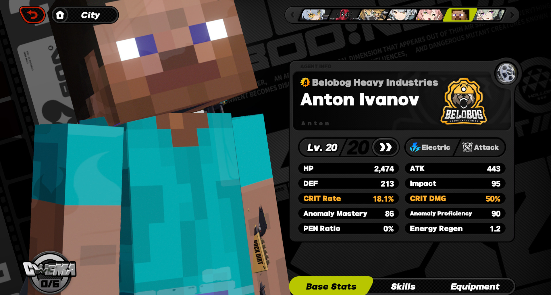 Steve UI Mod For Anton Mod for Zenless Zone Zero | ZZZ Mods