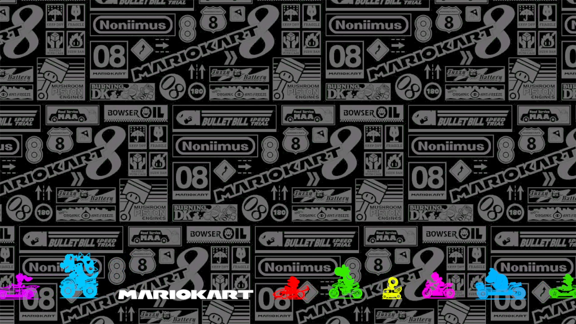 Light Grey Noniimus Loading Screen Mod for Mario Kart 8 Deluxe | MK8D Mods