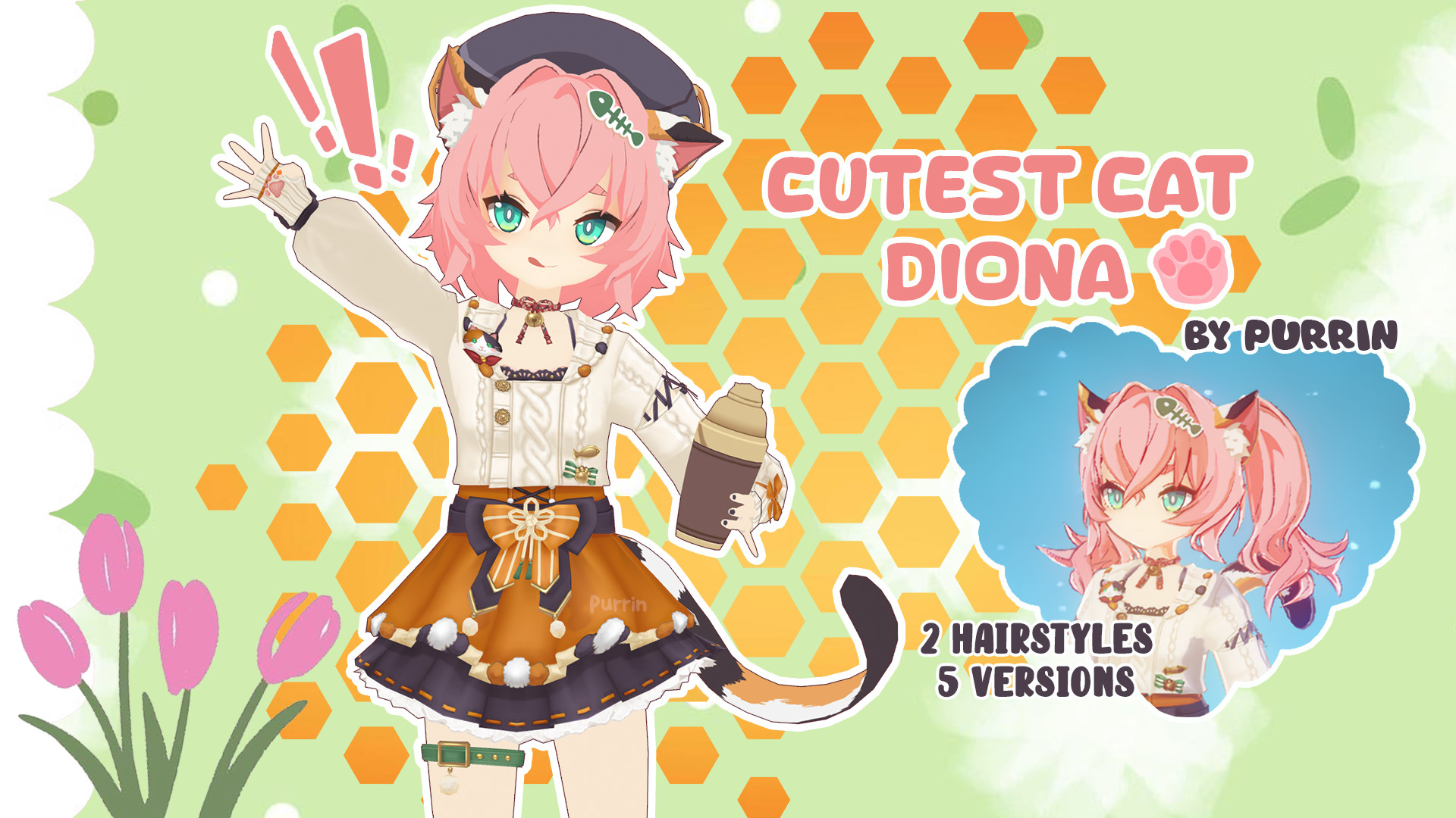 ⋆˚꩜ Cutest Cat Diona ⊹♡ Mod for Genshin Impact | GI Mods
