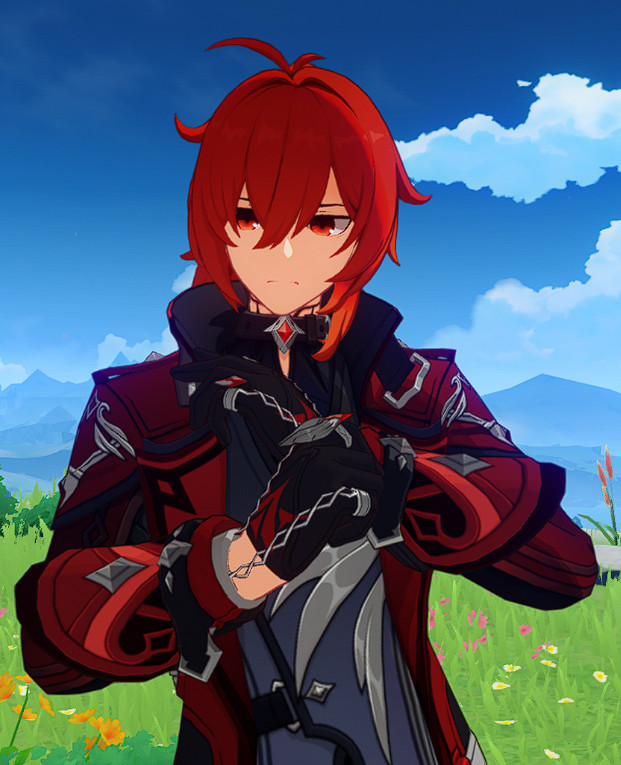 Diluc Shiro's Face Edit REWORKED Mod for Genshin Impact | GI Mods