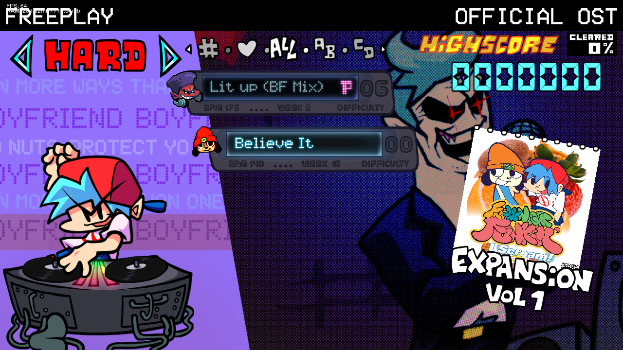 PaRappa Mix P-Slice Engine Port Mod for Friday Night Funkin' | FNF Mods