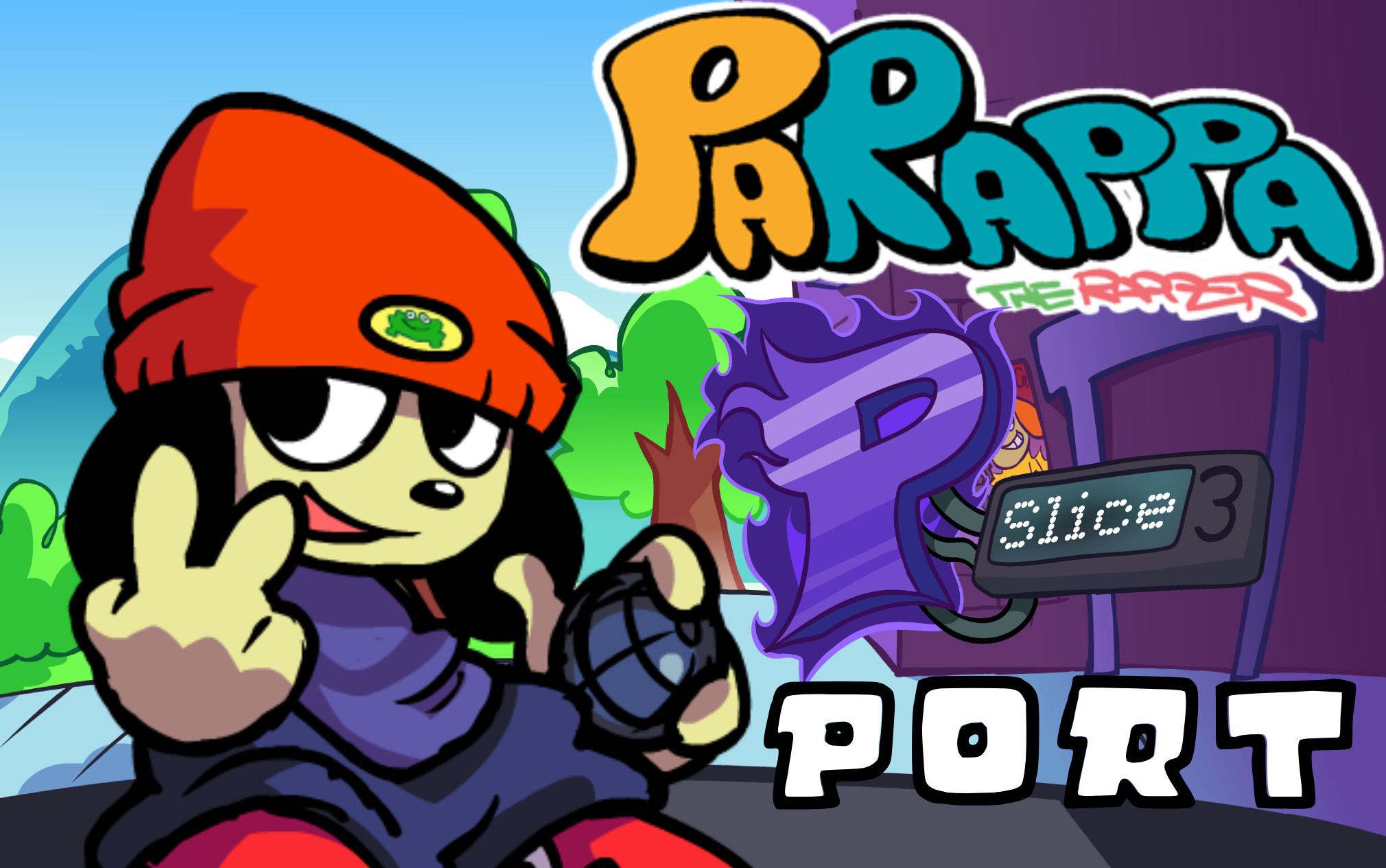 PaRappa Mix P-Slice Engine Port Mod for Friday Night Funkin' | FNF Mods