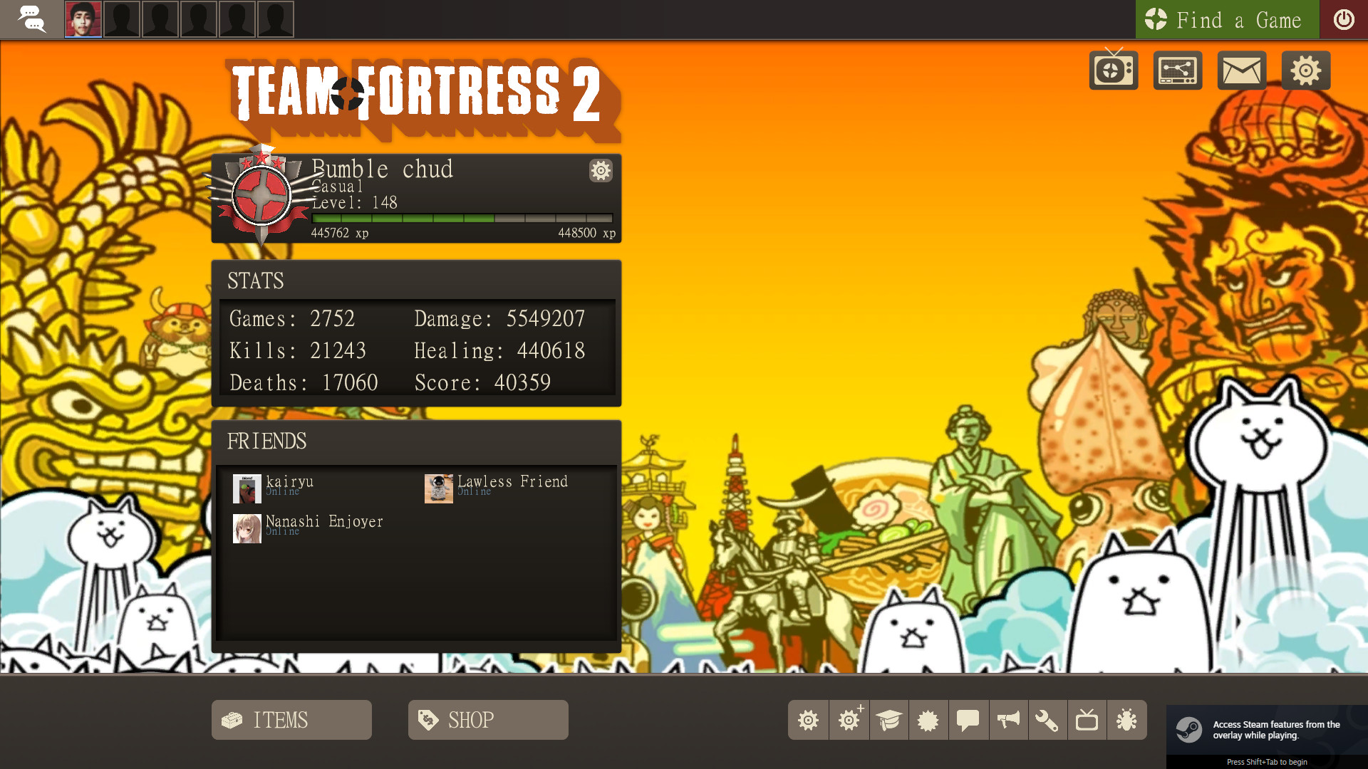 The Battle Cats Backgrounds Mod for Team Fortress 2 | TF2 Mods