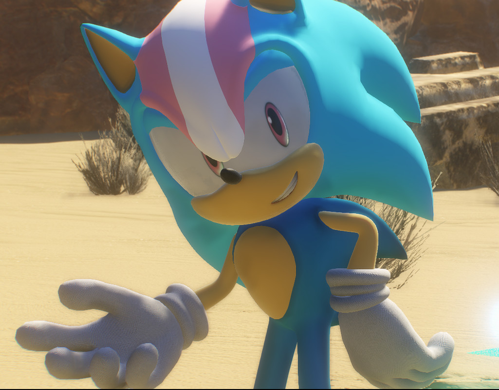 Trans Pride Sonic Mod for Sonic Frontiers | Frontiers Mods