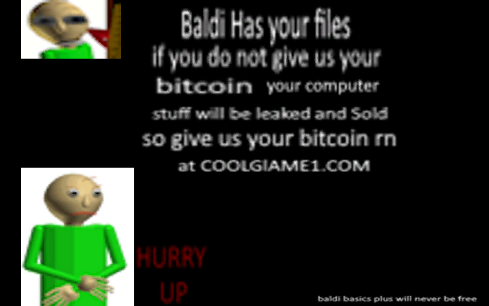 baldi's basics plus Ransomware Mod for Baldi's Basics | Baldi Mods