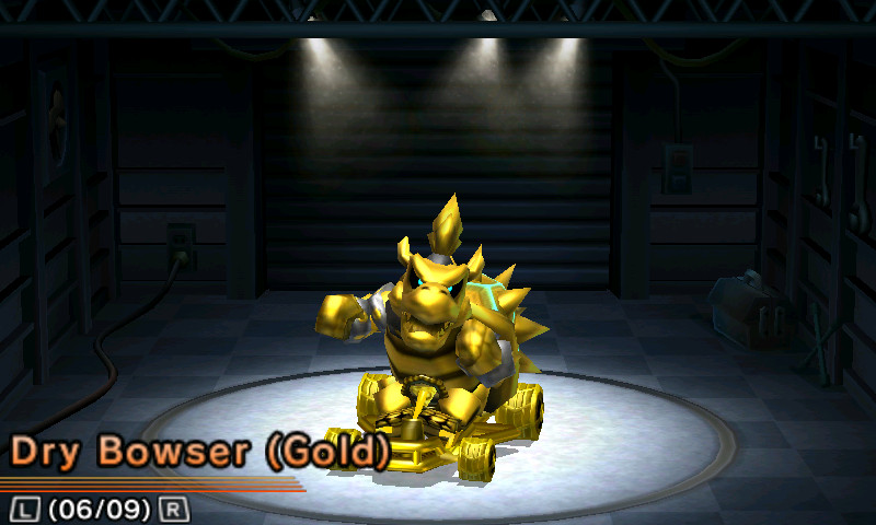 Dry Bowser (Gold) Mod for Mario Kart 7 | MK7 Mods