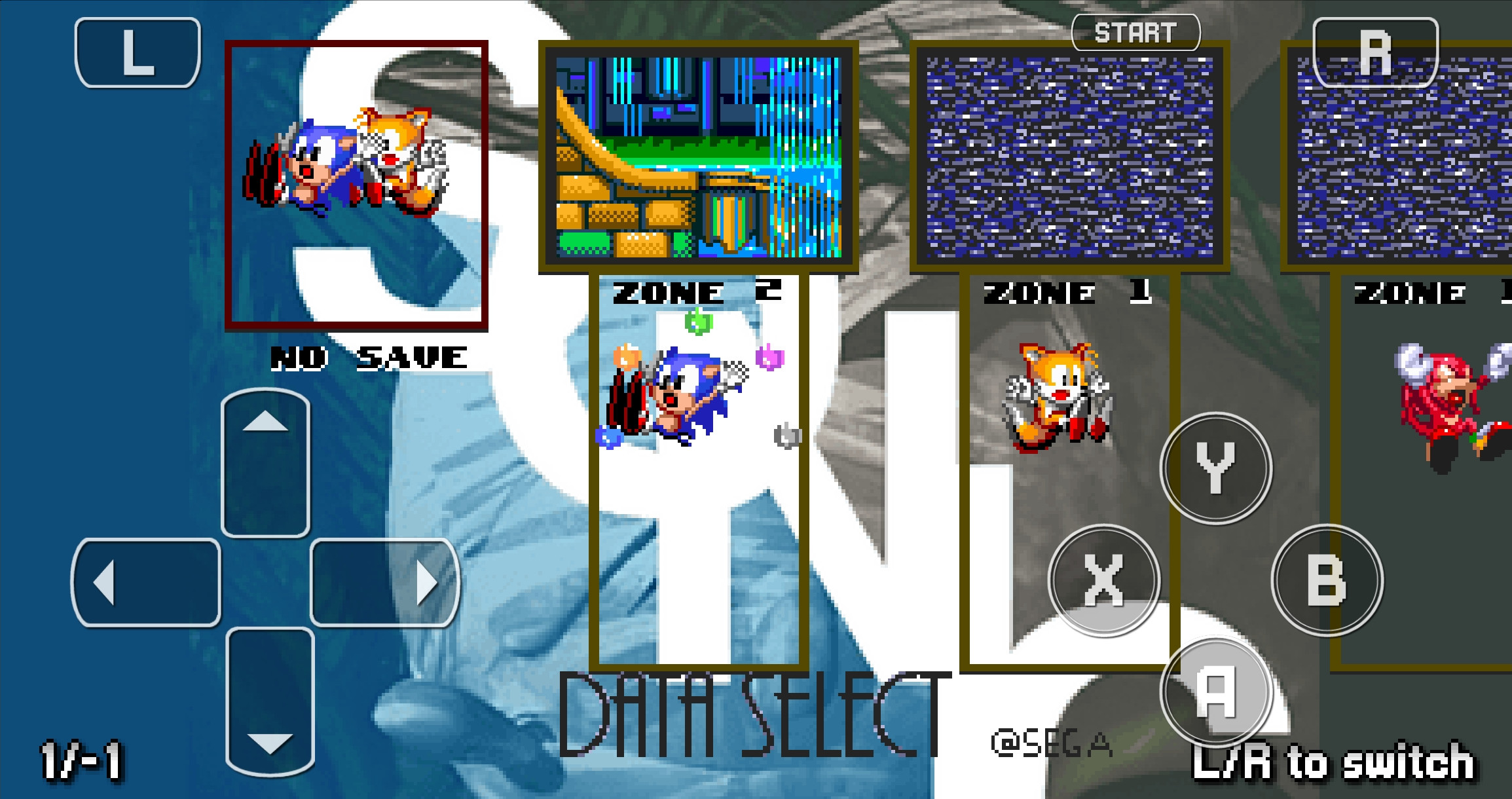 Early data select concept style data select Mod for Sonic 3 A.I.R ...